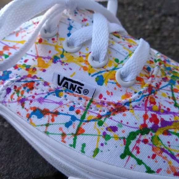 Vans | Shoes | Custom Splatter Paint Vans | Poshmark